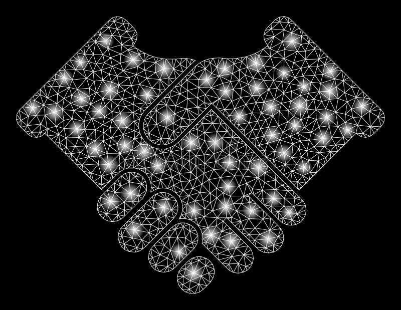 Flare Mesh 2D Handshake with Flare Spots Stock Vector - Illustration of ...