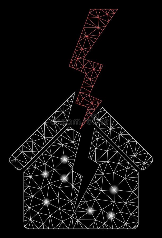 Flare Mesh Network House Break with Flare Spots Stock Vector ...