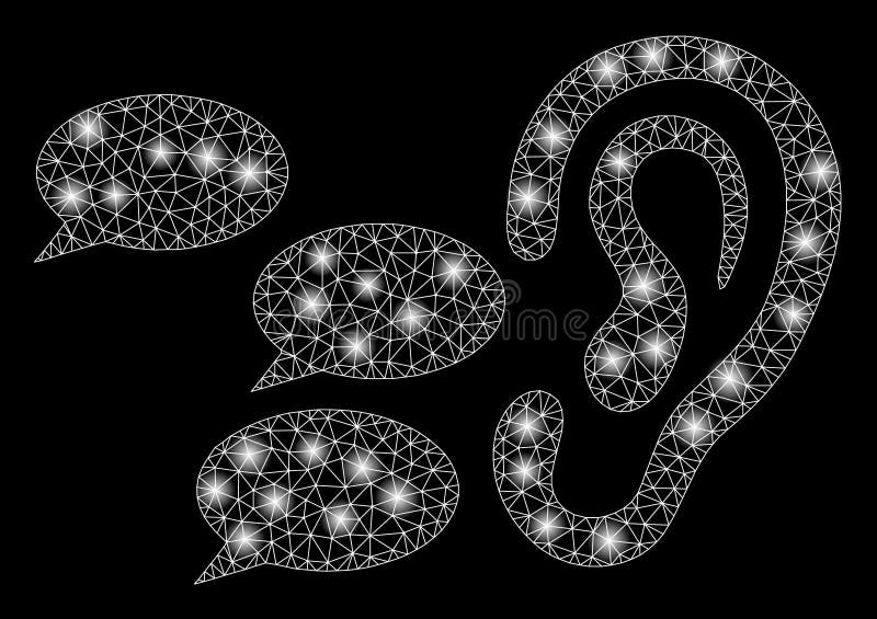 Flare Mesh 2D Listen Gossips with Flare Spots Stock Vector ... Flare Mesh 2D Listen Gossips with Flare Spots Stock Vector ...