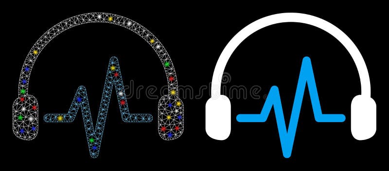 Glossy Mesh Wire Frame Listen Icon with Flare Spots Stock Illustration ... Glossy Mesh Wire Frame Listen Icon with Flare Spots Stock Illustration ...