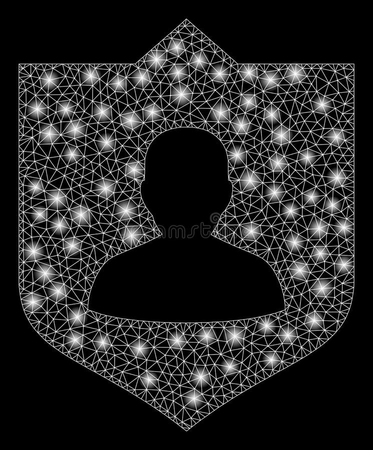Flare Mesh Network Lord Shield with Flare Spots Stock Vector ...