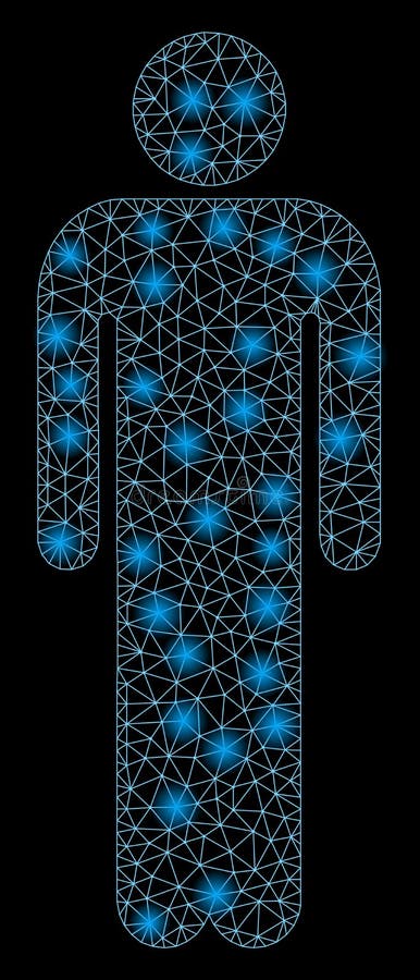 Flare Mesh Wire Frame Man with Flare Spots Stock Vector - Illustration ...