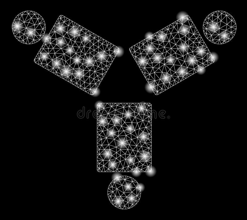 Glossy Mesh Network Community with Light Spots Stock Vector ...