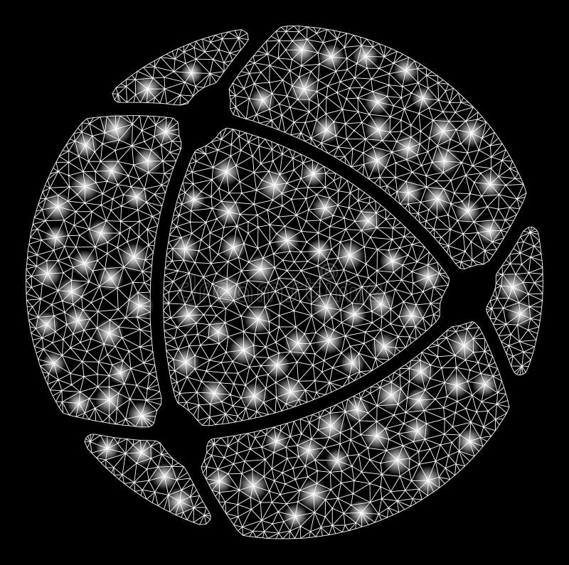 Glossy Mesh Network Internet Sphere with Light Spots Stock Vector ...