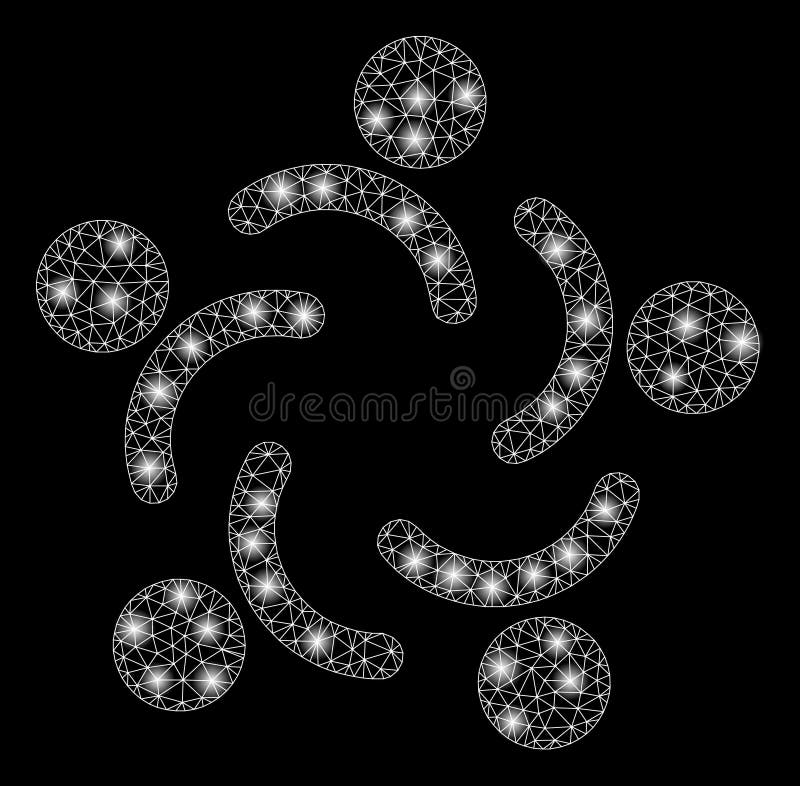 Flare Mesh Network People Unity with Flash Spots Stock Vector ...