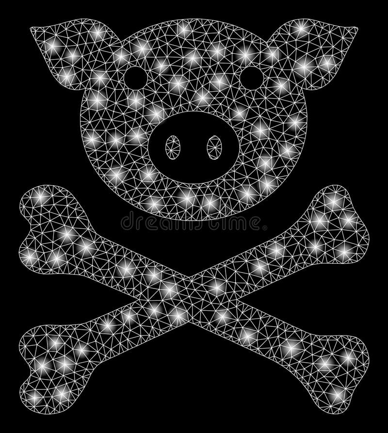 Flare Mesh Network Pig Death with Flare Spots Stock Vector ...