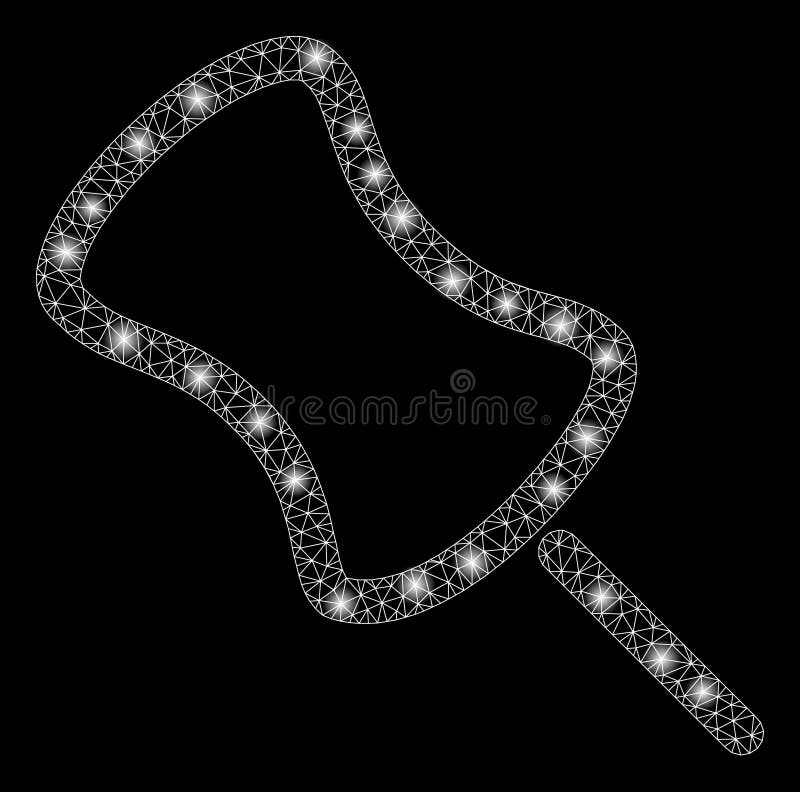 Glowing Mesh Network Pin with Flare Spots Stock Vector - Illustration ...