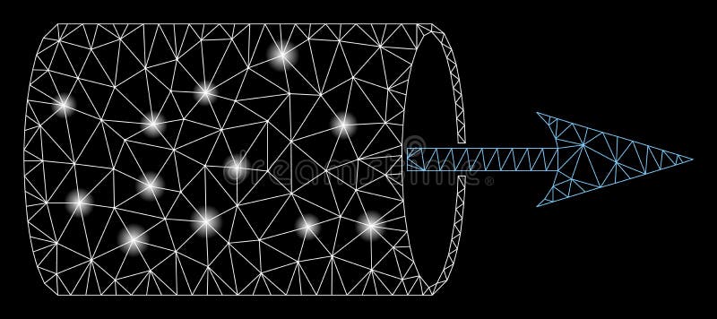 Flare Mesh 2D Pipe Direction with Flare Spots Stock Vector ...