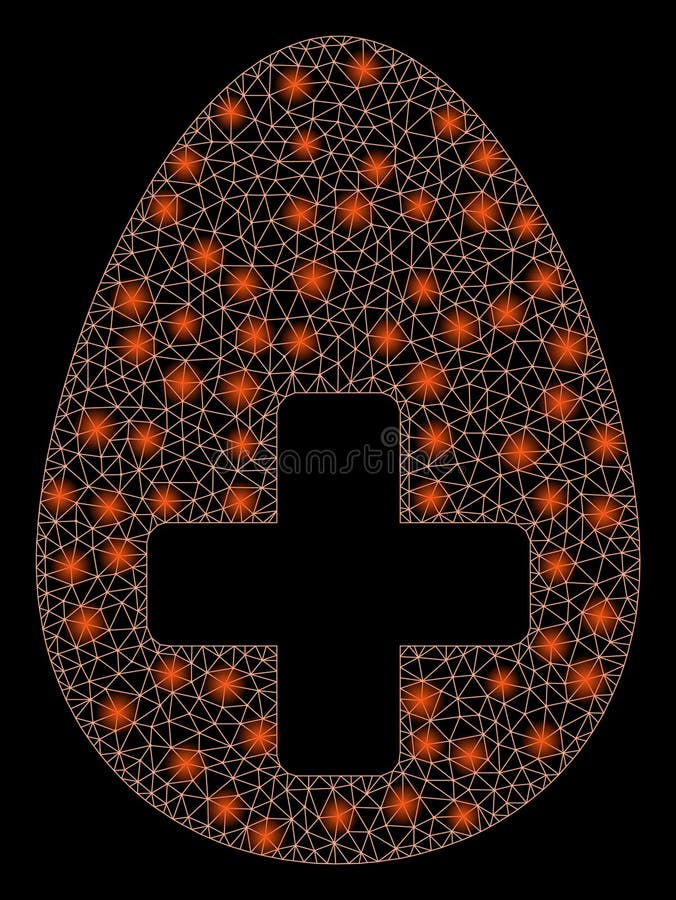 Bright Mesh 2D Plus Egg with Flash Spots Stock Vector - Illustration of ...