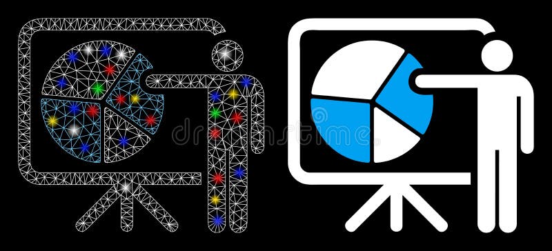 Flare Mesh Network Public Report Icon with Flare Spots Stock Vector ...