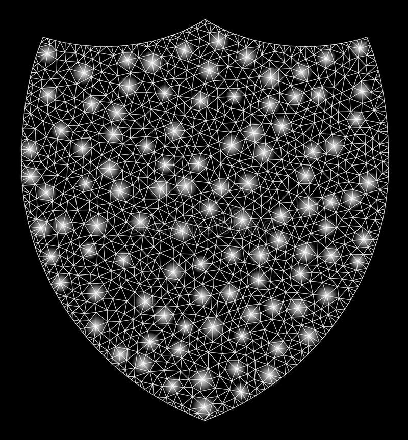Flare Mesh Network Shield with Flare Spots Stock Vector - Illustration ...