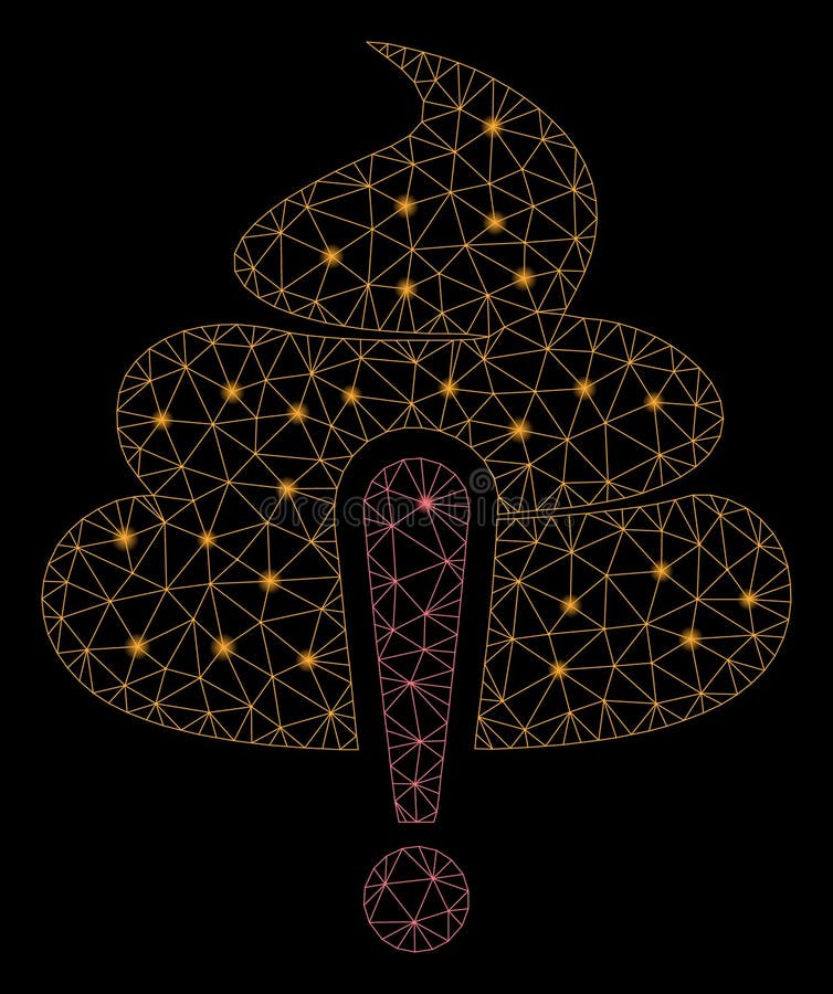 Bright Mesh Wire Frame Shit Caution with Flare Spots Stock Vector ...