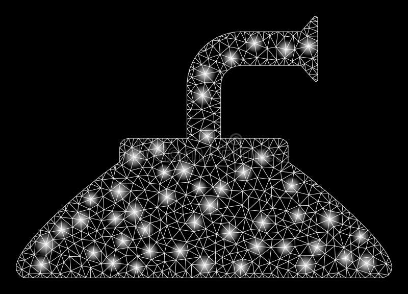 Flare Mesh 2D Shower Head with Flare Spots Stock Vector - Illustration ...