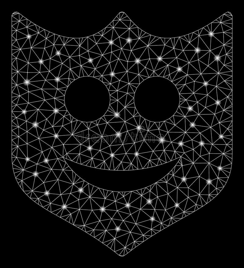 Flare Mesh Wire Frame Smile Shield with Flare Spots Stock Vector ...