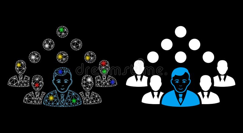 Flare Mesh 2D Staff Team Icon with Flare Spots Stock Illustration ...