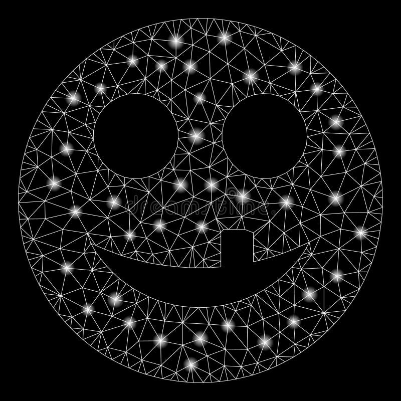 Flare Mesh Network Toothless Smiley with Flare Spots Stock Vector ...