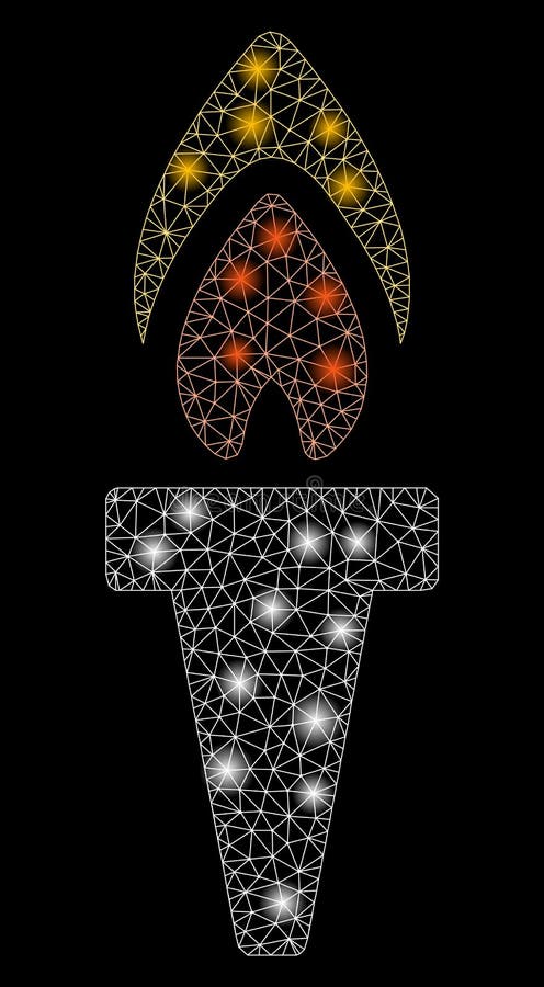 Flare Mesh Network Torch with Flare Spots Stock Vector - Illustration ...