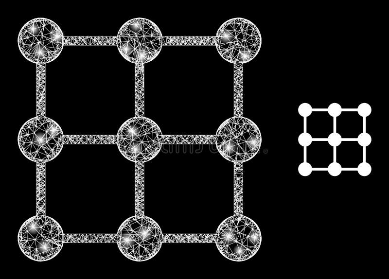 Polygonal Network Mesh Grid Nodes with Magic Stock Vector ...