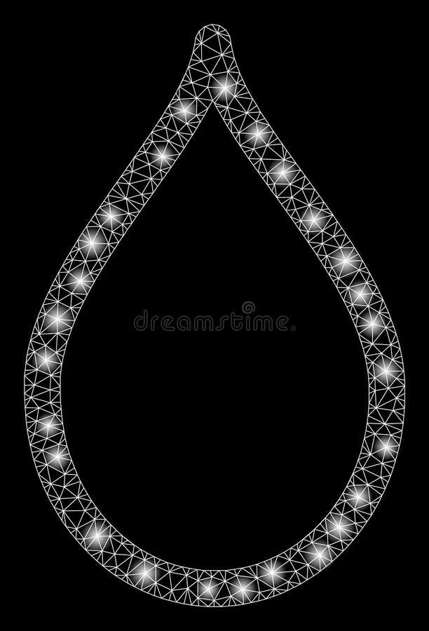 Flare Mesh Wire Frame Water Drop with Flare Spots Stock Vector ...