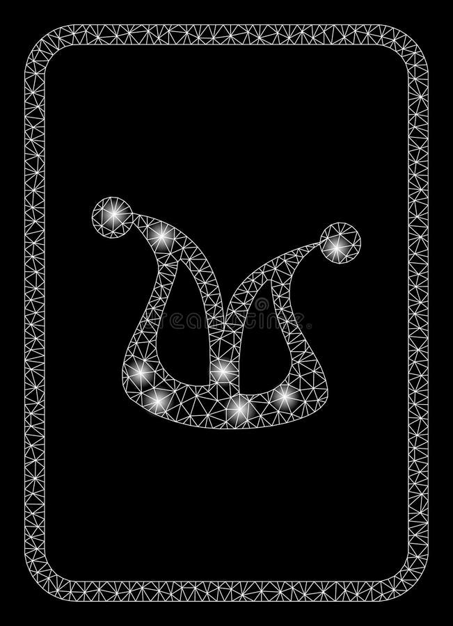 Glossy Mesh Wire Frame Joker Gaming Card with Light Spots Stock Vector ... Glossy Mesh Wire Frame Joker Gaming Card with Light Spots Stock Vector ...