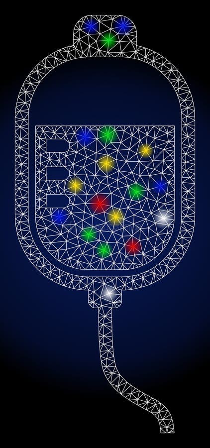 Glossy Mesh Wire Frame Therapy Dropper with Color Flare Spots Stock ...