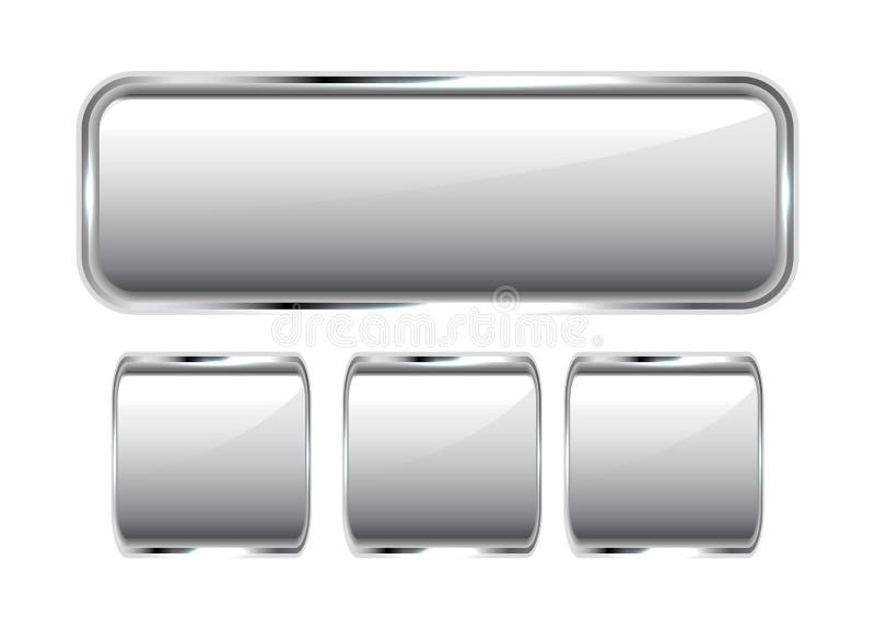 Gray web buttons long stock vector. Illustration of glossy - 9792497