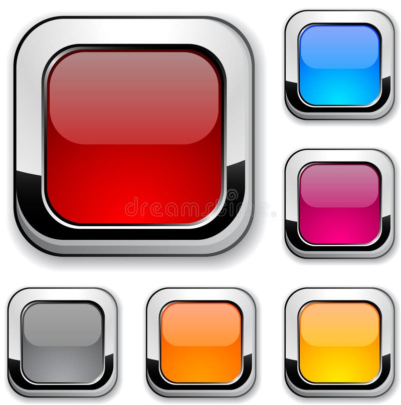 Metallic Buttons stock vector. Illustration of button - 13299898