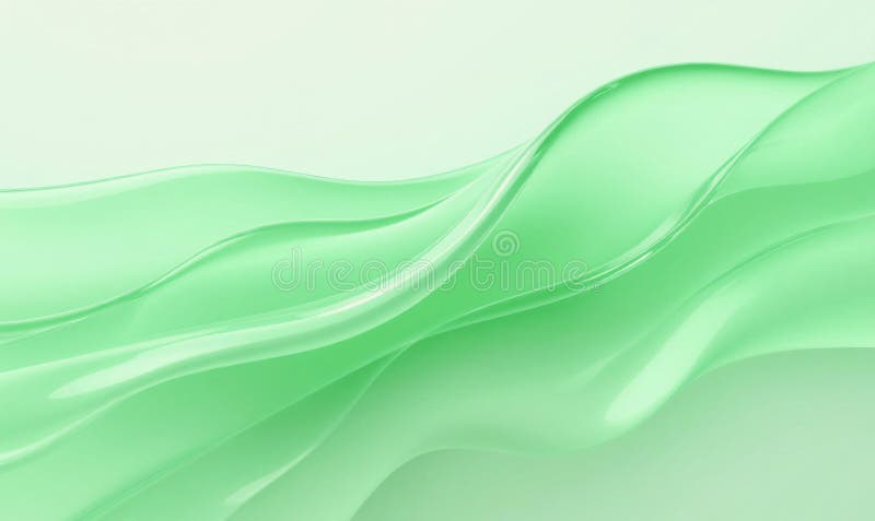 Glossy Mint Green Liquid Waves – Abstract Organic Flow Background Stock ...