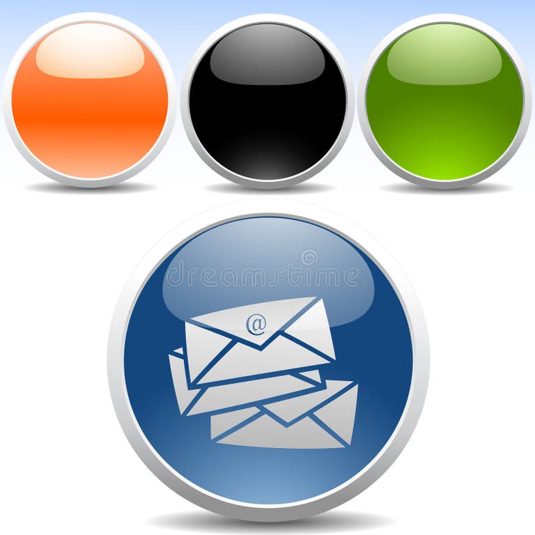 Glossy Modern Icons - Email Stock Vector - Illustration of objects ...