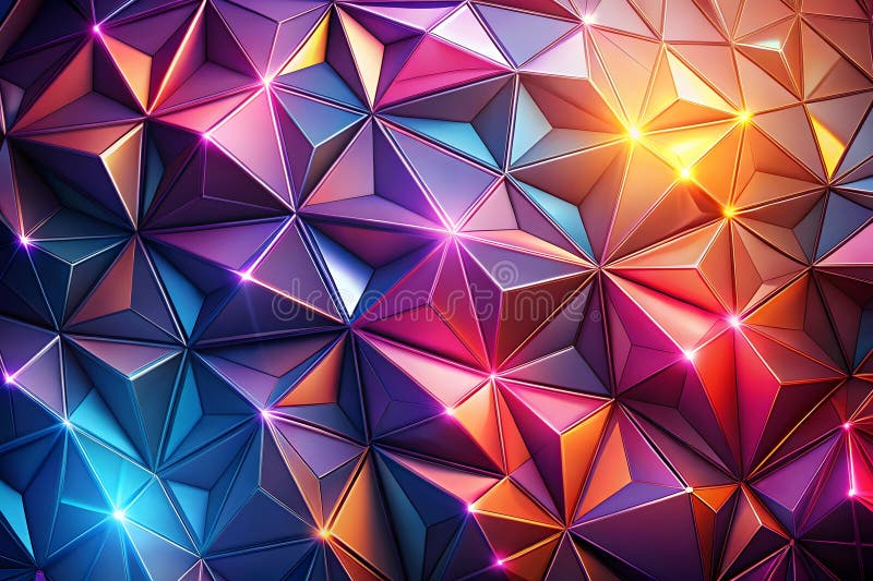 Glossy Modern Polygonal Shape Background Stock Illustration ...