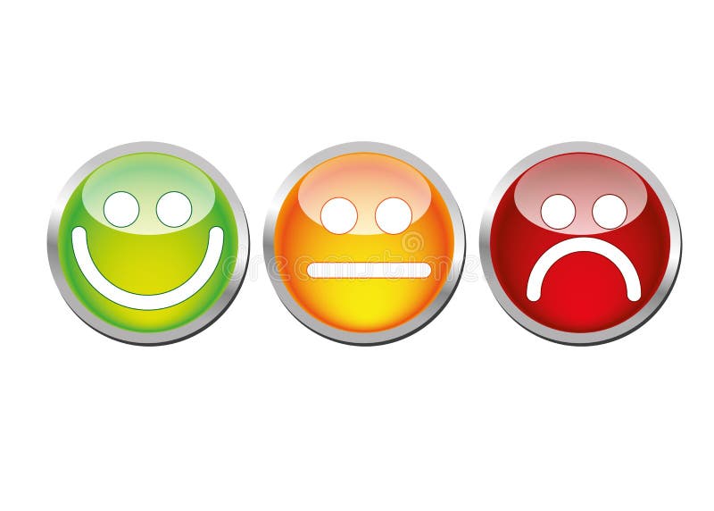 Yes and No emoticons stock vector. Illustration of smiley - 58401776