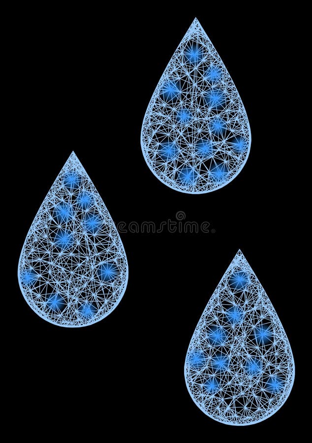 Glossy Net Mesh Water Drops with Glare Spots Stock Vector ...