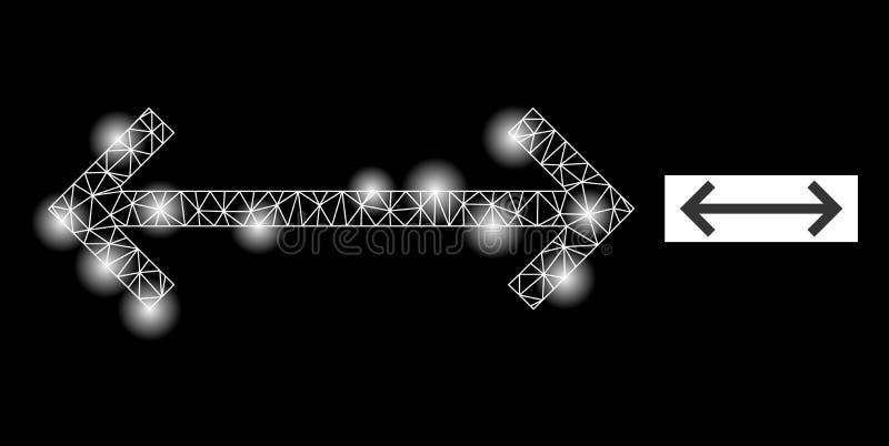 Net Stretch Arrows Web Mesh Icon with Rainbow Gradient and Scratched ...