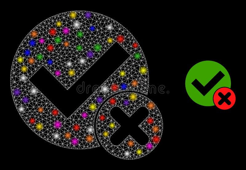 Bright Network False Positive Icon with Constellation Colored ...