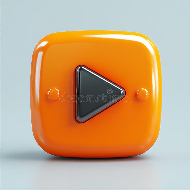 Triangular Arrow Element Media Player Symbol Presentation Stock ...