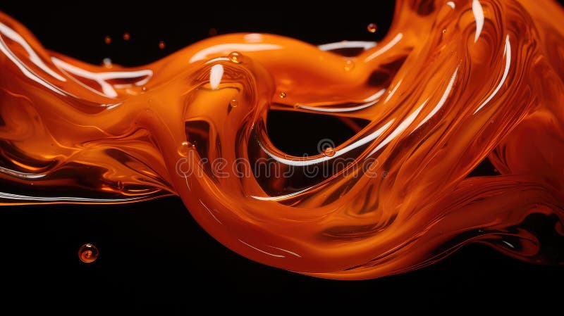 Glossy orange slime stock illustration. Illustration of malleable ...