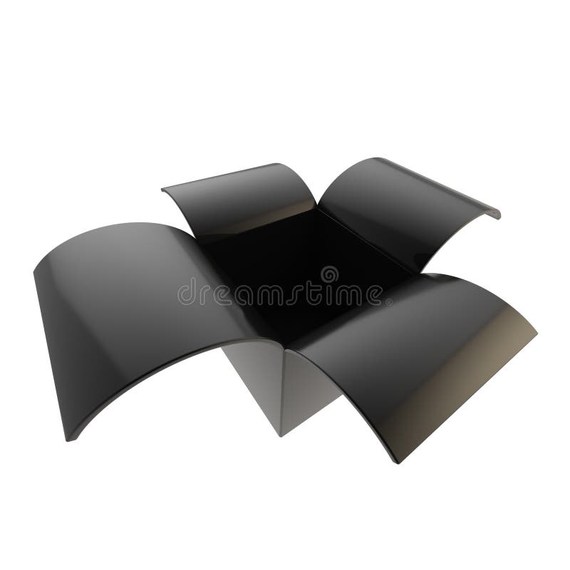 Glossy Red Box Package with Curve, Clipping Path Included Stock ...