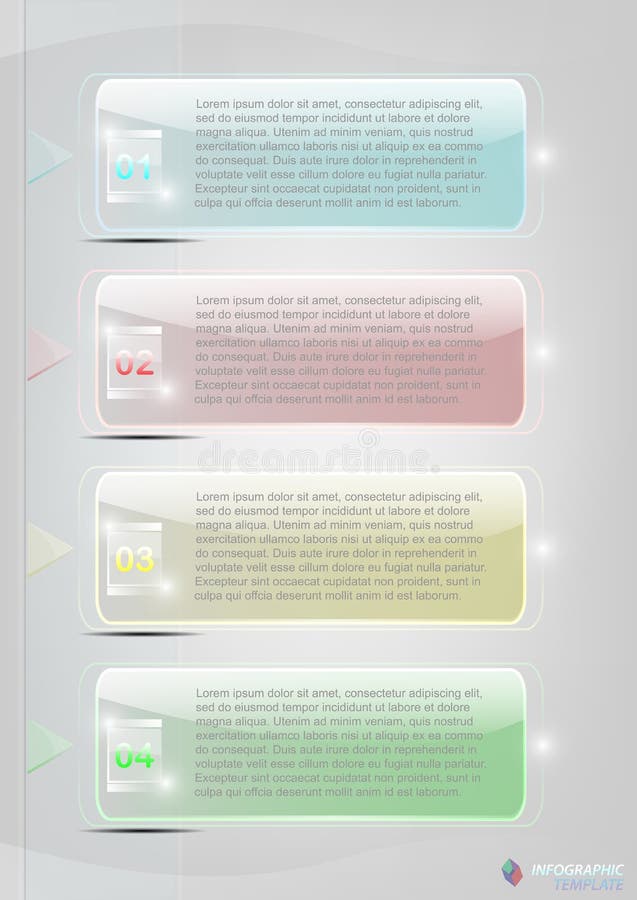 Glossy Pastel Bright Infographic Business Template Stock Vector ...