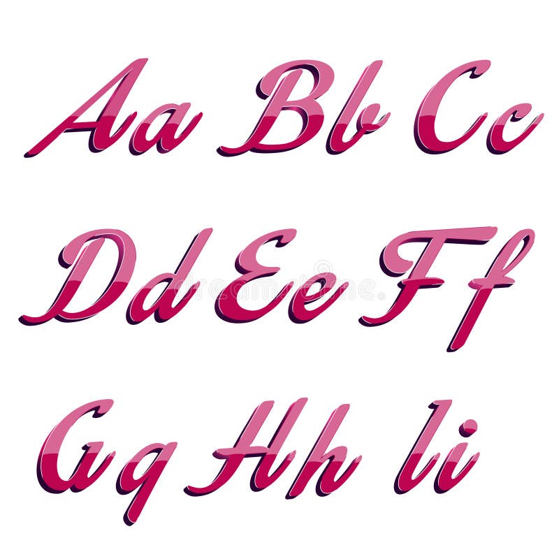 Glossy Pink Bubble Gum Letter a Lowercase Isolated on White Background ...