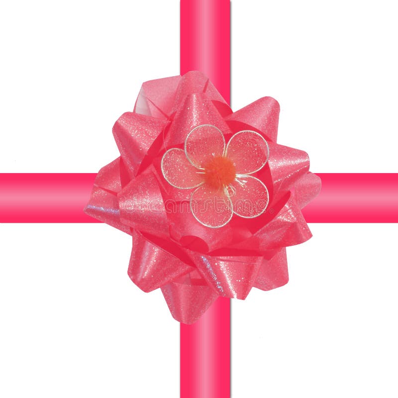 Glossy pink gift ribbon stock photo. Image of color, decor - 13426152