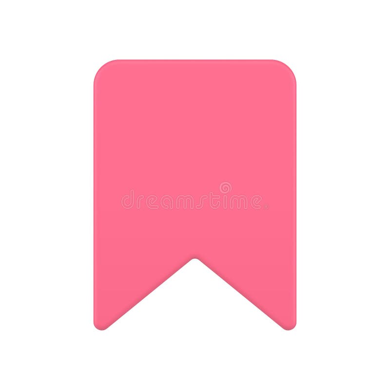 Glossy Pink Paper Bookmark Save Information Cyberspace Application ...