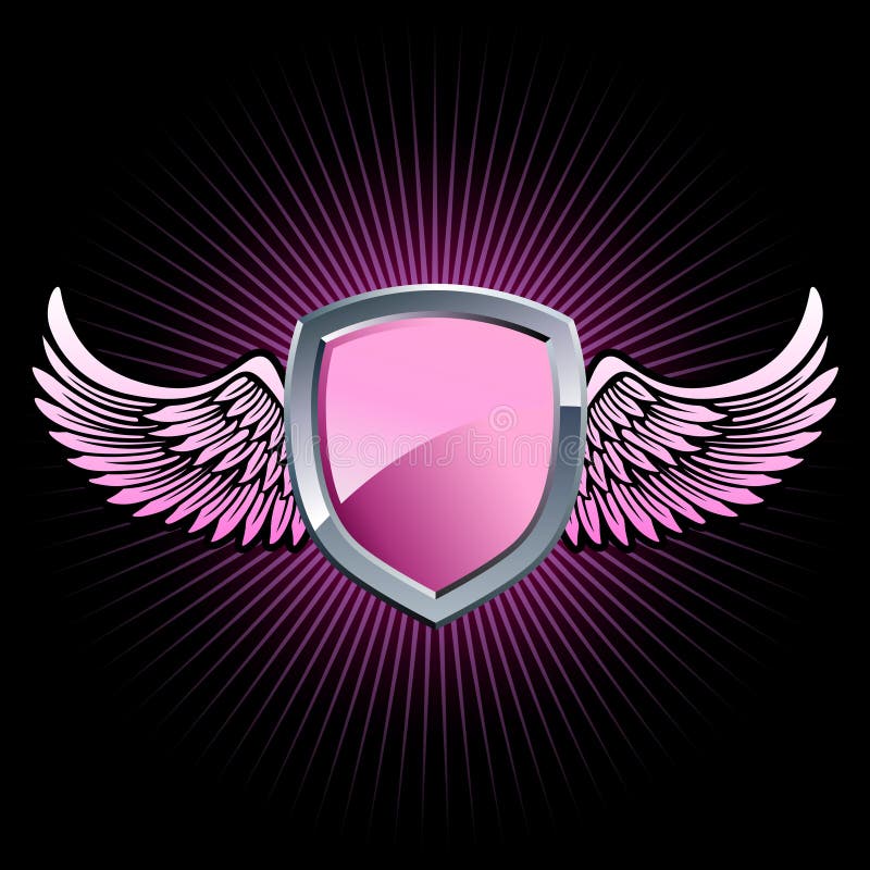 Shield and Wings with Crown Stock Vector - Illustration of elegance ...