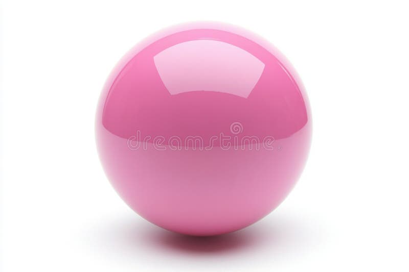 Glossy Pink Sphere on White Background Showcasing Minimalist Elegance ...