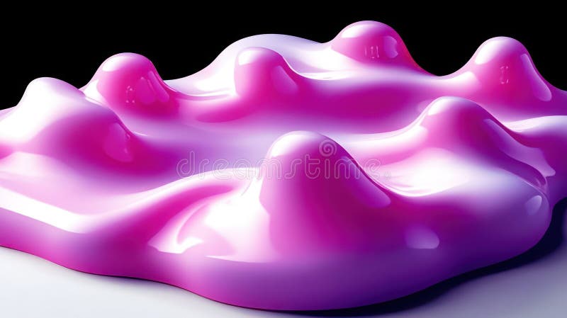 A Glossy Pink Substance with Smooth, Undulating Peaks and Valleys Stock ...