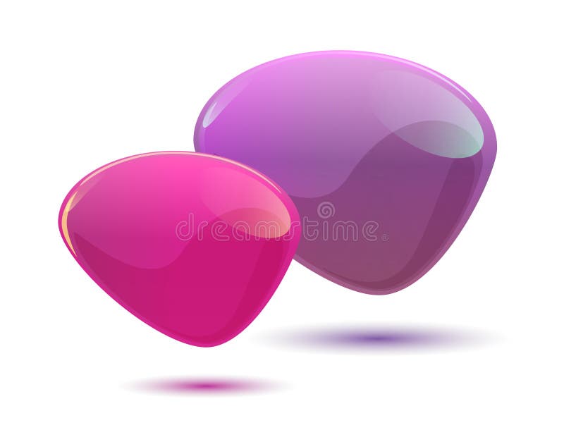 Glossy Pink and Violet Speech Bubbles Stock Illustration - Illustration ...