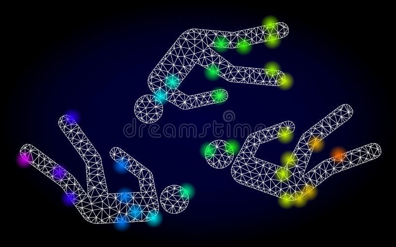 Vector Carcass Mesh Dead People with Rainbow Colored Glowing Spots ...
