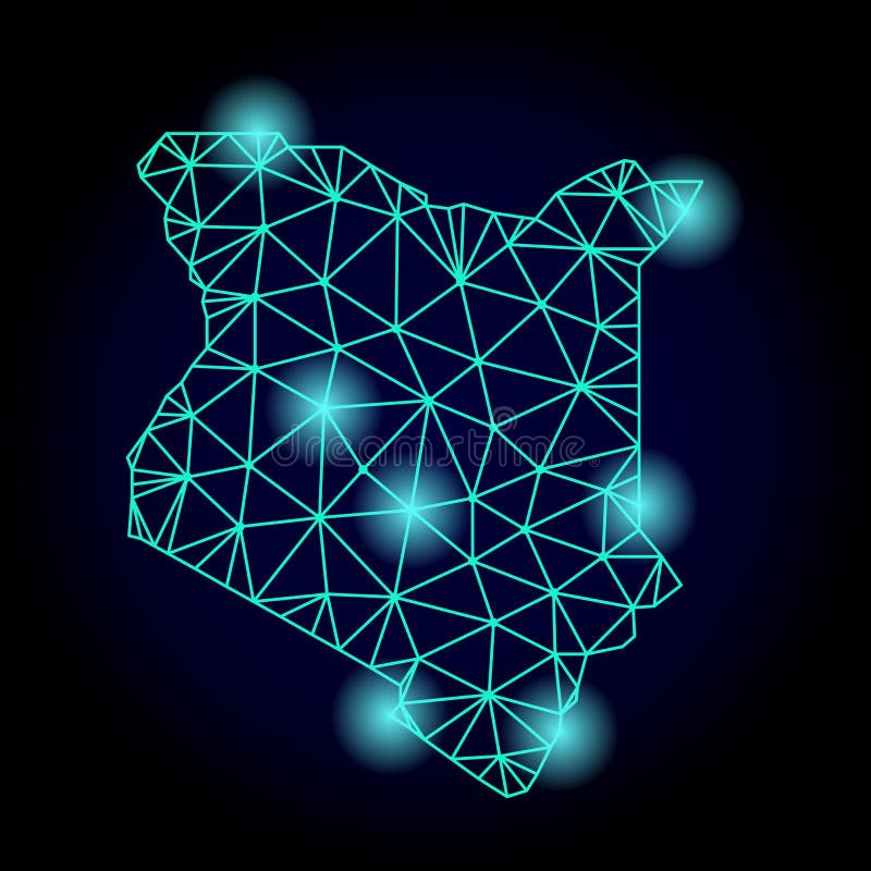 Kenya Map Polygonal Blue Stock Illustrations – 37 Kenya Map Polygonal ...