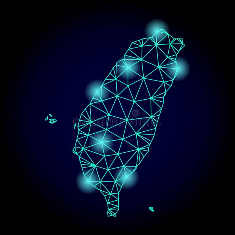 Taiwan Map with Cultural Symbols. Stock Vector - Illustration of banner ...