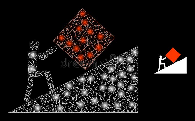 Vector Mesh Web Absurd Work with Glare Network Stars Stock Vector ...