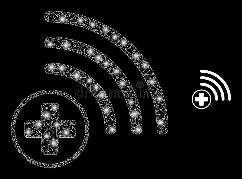 Vector Mesh Net Medical Source with Glitter Network Stars Stock Vector ...